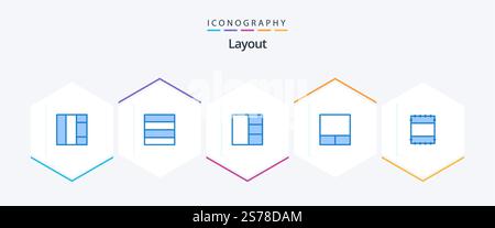 Layout Blue 5 Icon Pack Including layout. design. ui. two. layout Stock ...