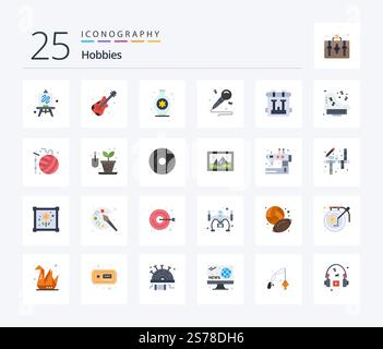 Hobbies Flat 5 Icon Pack Including hobbies. camera. image. hobby. read ...