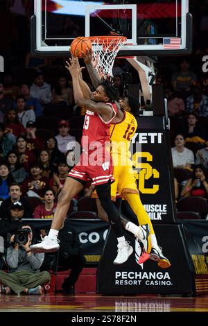 Wisconsin Badgers forward Xavier Amos (13) passes the ball during a Big ...