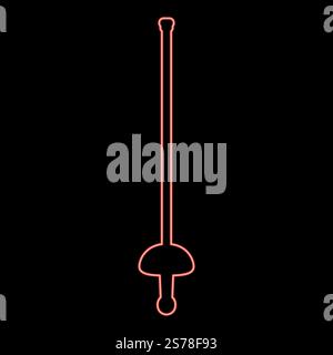 Neon rapier epee saber fencing sword old cold weaponry melee weapon for ...