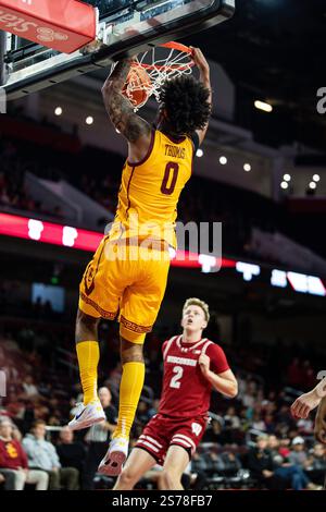 Southern California forward Saint Thomas (0) drives against Purdue ...