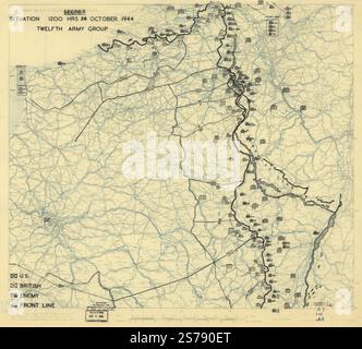 [October 26, 1944], HQ Twelfth Army Group situation map. 1944 by Allied ...