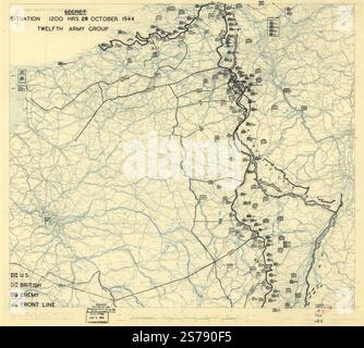 [October 28, 1944], HQ Twelfth Army Group situation map. 1944 by Allied ...