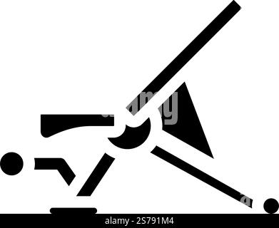 weight bench fitness sport glyph icon vector illustration Stock Vector ...