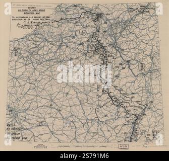 [February 8, 1945], HQ Twelfth Army Group situation map. 1945 by Allied ...