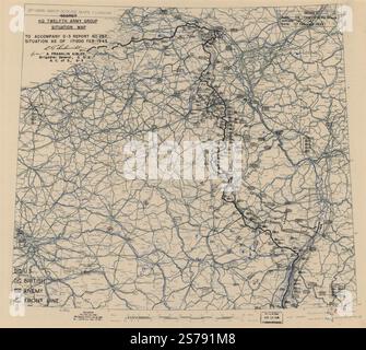 [February 17, 1945], HQ Twelfth Army Group situation map. 1945 by ...