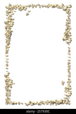An illustration of popcorn frame on a white background Stock Photo - Alamy