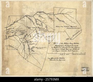 Map of Russell in Virginia Stock Photo - Alamy