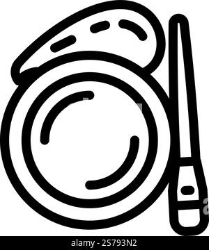smudge cream cosmetic line icon vector illustration Stock Vector Image ...