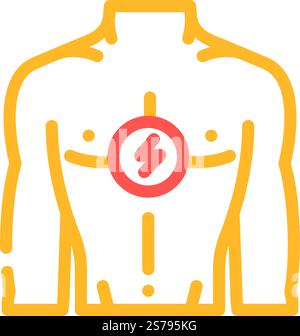 chest pain body ache icon color illustration Stock Vector Image & Art ...