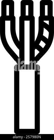 nm nonmetallic cable wire line icon vector illustration Stock Vector ...