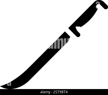 knife beef butcher glyph icon vector illustration Stock Vector Image ...