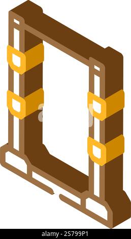 power rack fitness sport isometric icon vector illustration Stock ...