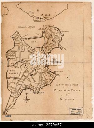 A new and correct plan of the town of Boston, and provincial camp ...