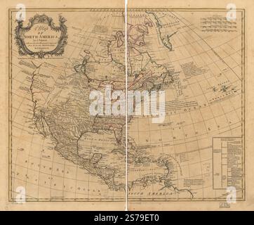 A map of North America, 1765 by Delarochette L. (Louis), Palairet Jean ...