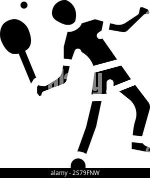 game badminton glyph icon vector illustration Stock Vector Image & Art ...