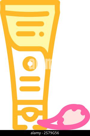 sensitive skin cream icon color illustration Stock Vector Image & Art ...