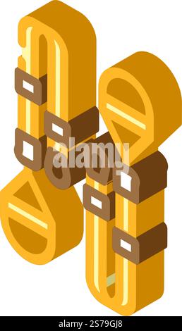 suspension trainer fitness sport isometric icon vector illustration ...