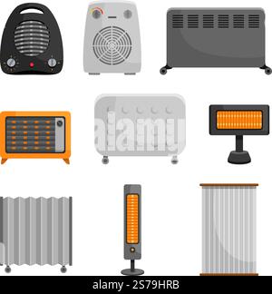 heater set cartoon vector illustration Stock Vector Image & Art - Alamy