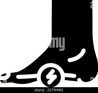 foot pain body ache glyph icon vector illustration Stock Vector Image ...