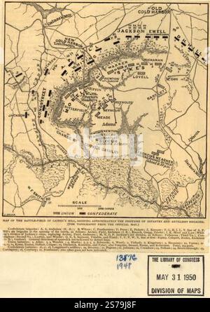Map of the battle-field of Gaines's Mill, showing approximately the ...