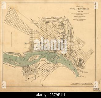 Map of the city of Richmond, Virginia 1864 by United States Coast ...