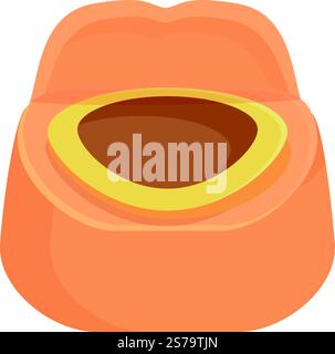 Seat potty icon cartoon vector. Baby toilet. Empty wc Stock Vector ...
