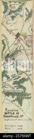 Plan of the Battle of Chantilly, Va., September 1st, 1862, 5 to 10 p.m ...
