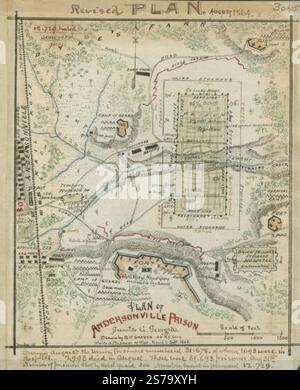 Plan of Andersonville Prison, Sumter Co., Georgia Stock Photo - Alamy