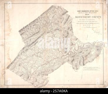 Map of Botetourt County, Va. 1864 by Confederate States of America ...
