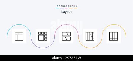 Layout Line 5 Icon Pack Including interface. arrange. ui. settings ...