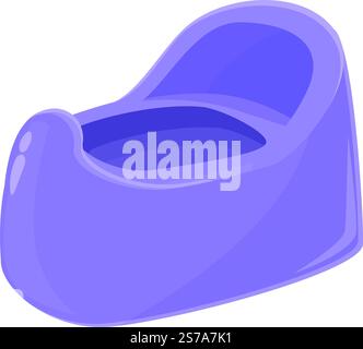 Violet potty icon cartoon vector. Cute bowl. Plastic pot Stock Vector ...