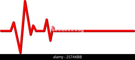 Red pulse line. Vector illustratio Stock Vector Image & Art - Alamy
