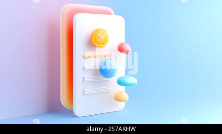 A simple,minimalist progress tracker graph set against a pastel-colored ...