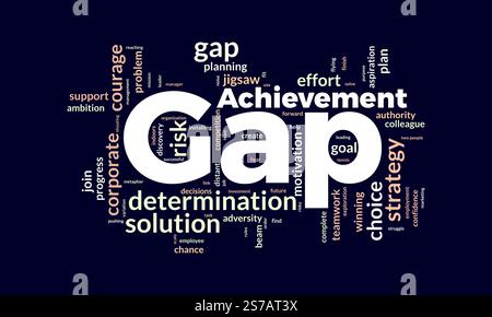 Achievement Gap word cloud template. Achievement Gap concept vector ...
