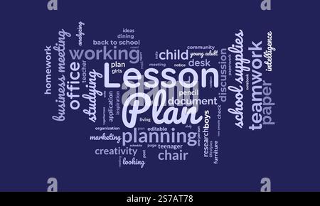 Lesson Plan word cloud template. Lesson Plan concept vector tagcloud ...