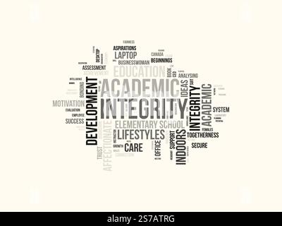 Academic Integrity word cloud template. Academic Integrity concept ...