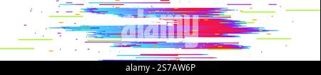 Colorful horizontal lines creating a dynamic glitch effect over a ...