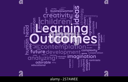 Learning Outcomes word cloud template. Learning Outcomes concept vector ...