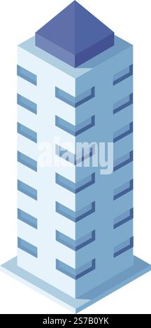 Modern skyscraper featuring a striking blue pyramid roof, towering in ...