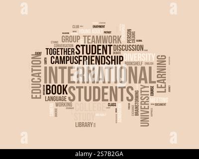 International Students word cloud template. International Students ...