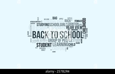 Back To School word cloud template. Back To School concept vector ...