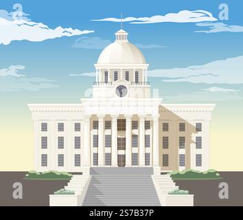 Alabama State Capitol - Montgomery, USA - Stock Illustration as EPS 10 ...