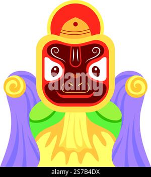 lord balbhadra mask rath yatra Stock Vector Image & Art - Alamy