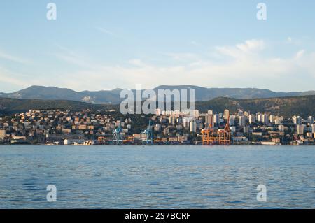 Rijeka, Croatia - July 10, 2020: Waterfront view of the city Rijeka ...