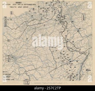 [September 3, 1944], HQ Twelfth Army Group situation map. 1944 by ...