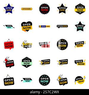 25 Professional Open Now Sign Templates Stock Vector Image & Art - Alamy