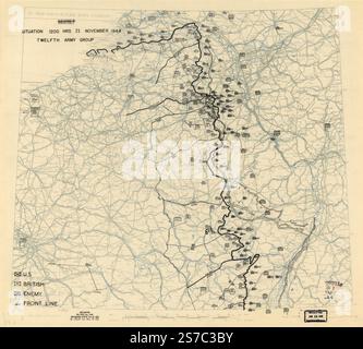 [November 21, 1944], HQ Twelfth Army Group situation map. 1944 by ...