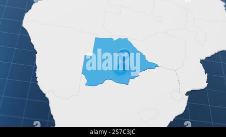 Botswana Political Map Stock Photo - Alamy