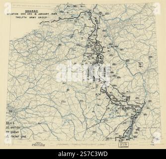 [January 18, 1945], HQ Twelfth Army Group situation map. 1945 by Allied ...